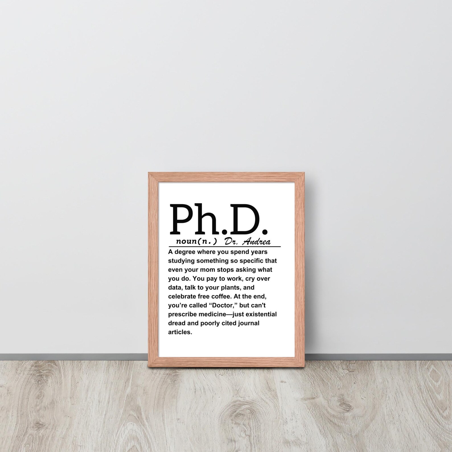 Phd Gift, Grad Framed Poster, Custom Degree, Phd Decor, Doctor Gift ...