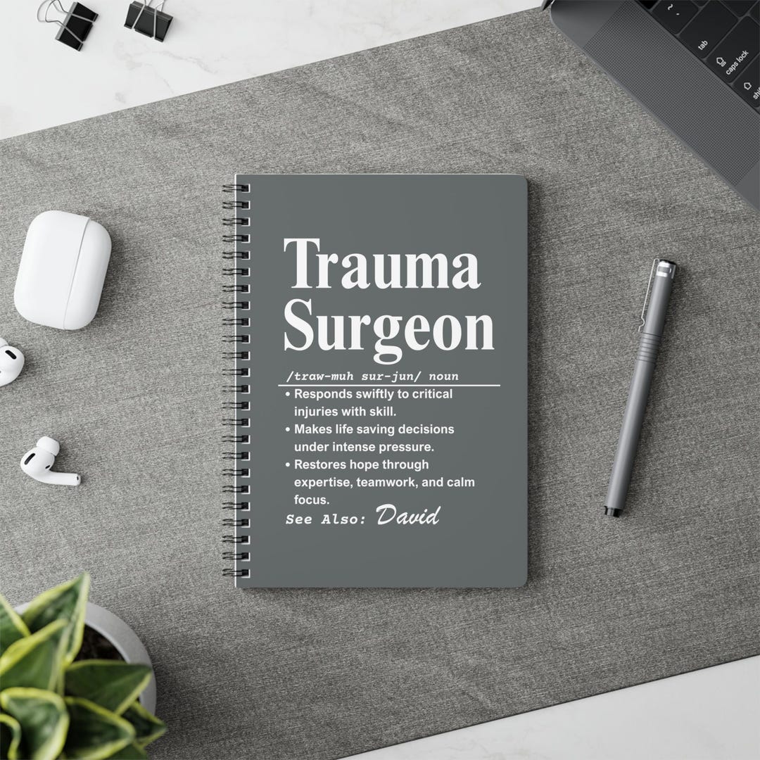 Trauma Surgeon Definition Notebook | Medical Journal - Etsy