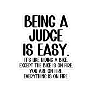 Judge Sticker, Courtroom Decal, Legal Sticker, Justice Decal, Judge ...