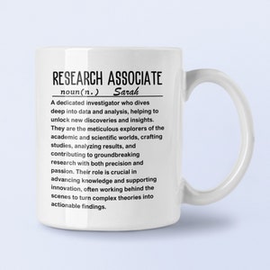 Research Associate Mug, Custom Research Mug, Cyber Research Gift ...