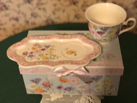 Wildflower Tea and Toast Serving Plate - Etsy