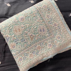 Embroidered Lucknowi Saree, Viscose Saree, Trending Embroidery Work All ...