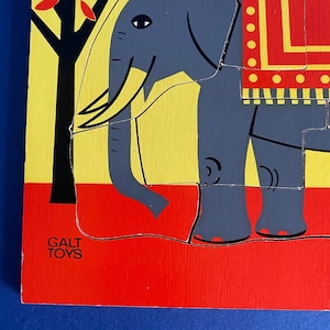 Vintage 1970s GALT Wooden Tray Jigsaw Puzzle, Bright Colours, Colorful ...