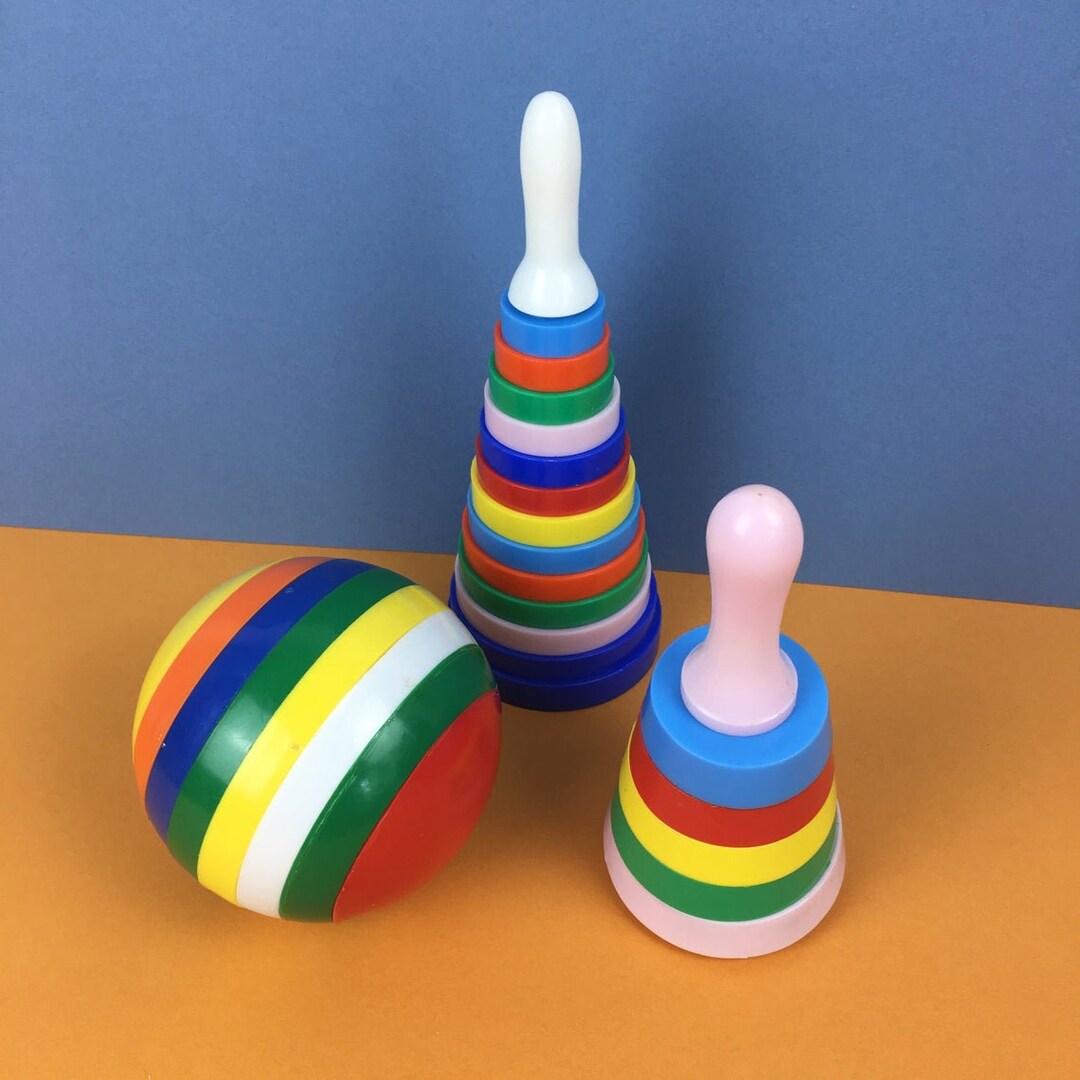 Vintage 1960s Merit Ring-a-bell Tower 'safe Play' Nursery Stacking ...