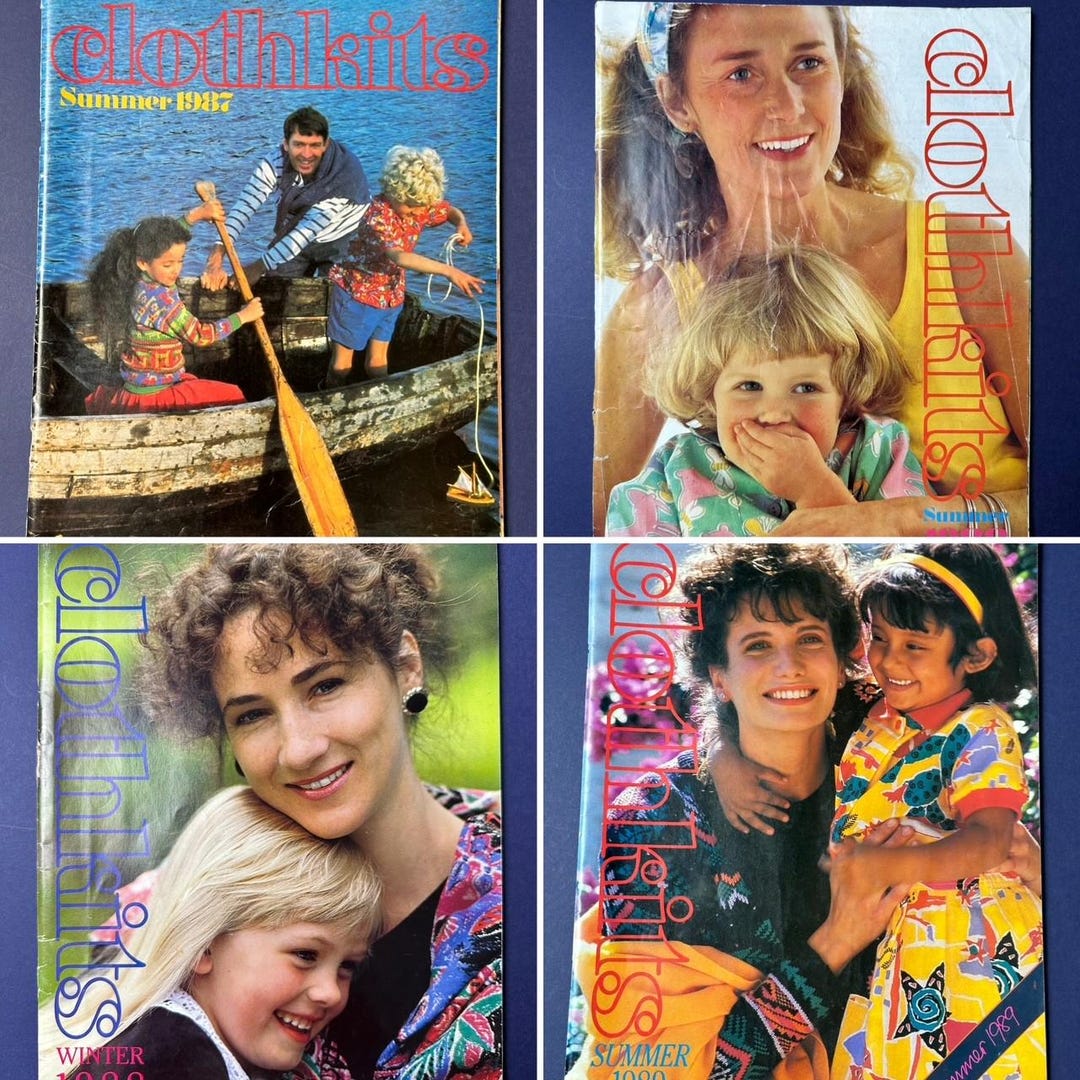 Vintage 1980s CLOTHKITS Catalogue Magazines, Summer 1986, 1987, 1989 ...