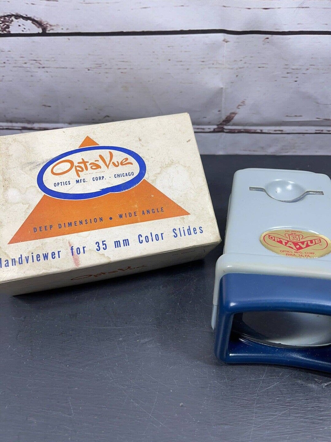 Vintage Opta-vue Hand Held 35mm Slide Viewer With Original Box - Etsy