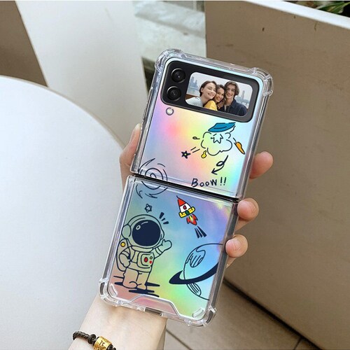 Samsung Galaxy Z Flip 1/2/3 Cartoon Clear Crystal Phone Case - Etsy