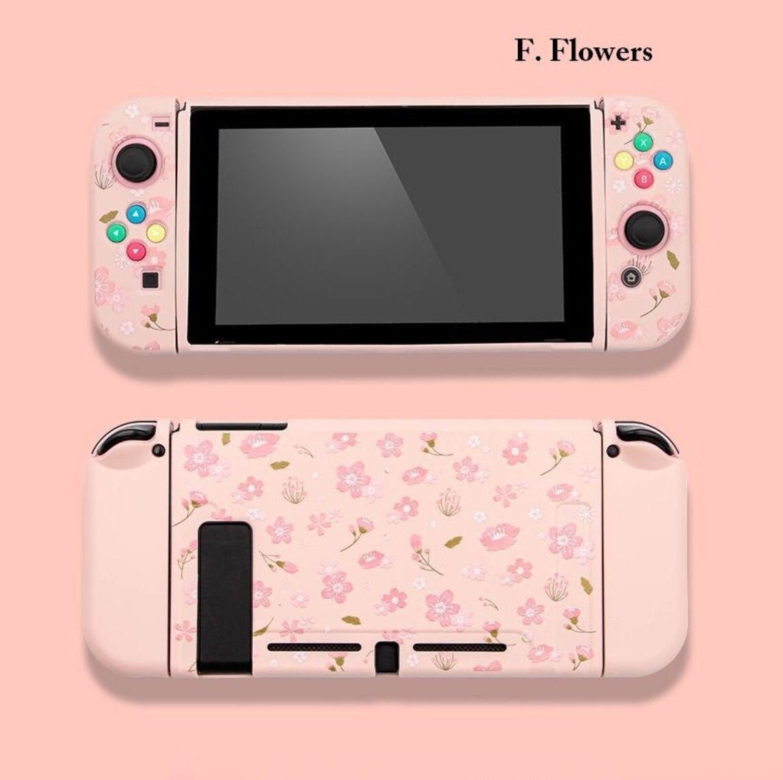 Pink Flowers Nintendo Switch Shell Protection Cover | Etsy