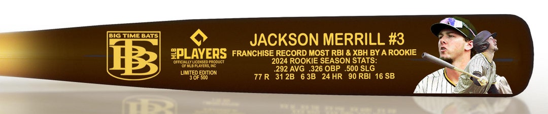 Jackson Merrill Rookie Record Extremum Stat Bat - Etsy