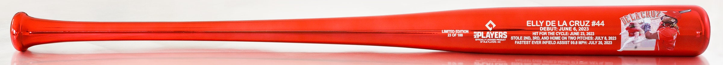 Elly De La Cruz Debut Records Chrome Splash Bat - Etsy
