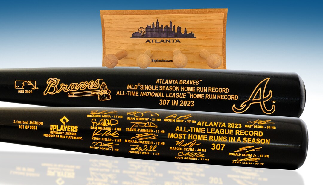Braves All-time Season Home Run Record Two Bat Set - Etsy