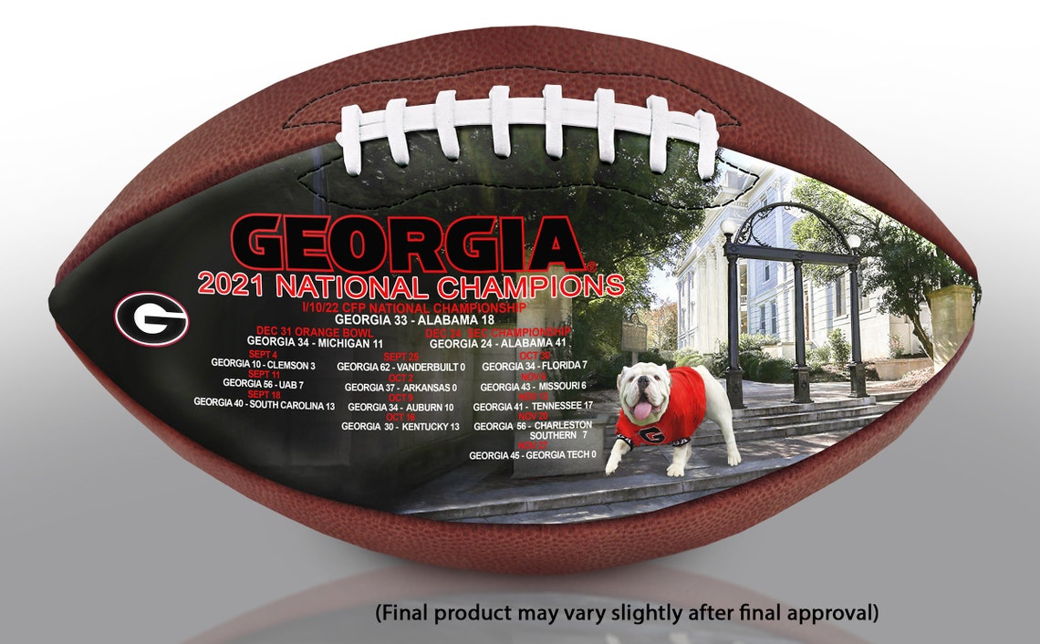 Georgia Victory on Campus National Champions Art Football - Etsy