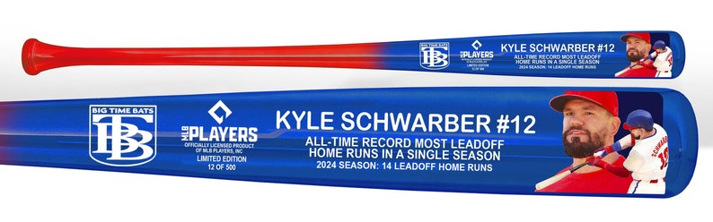 Kyle Schwarber MLB Record Most Leadoff Hrs in a Season Extremum Bat - Etsy