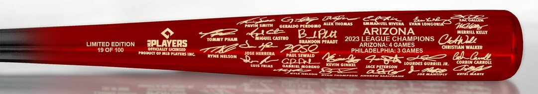 Arizona LCS Champions Team Signature Chrome Splash Bat - Etsy