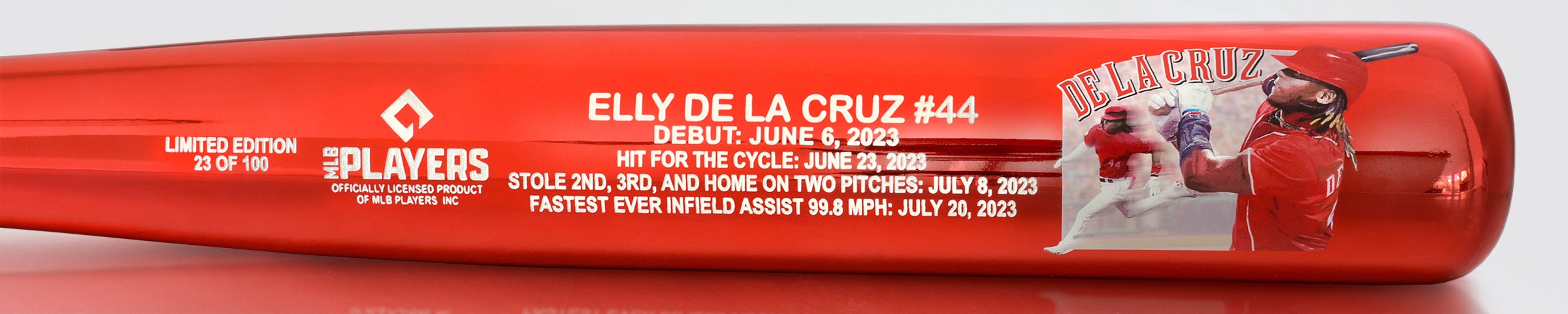 Elly De La Cruz Debut Records Chrome Splash Bat - Etsy