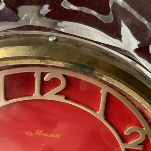 Vintage Old Mechanical Table Mantel Clock of the Mayak Factory From the ...