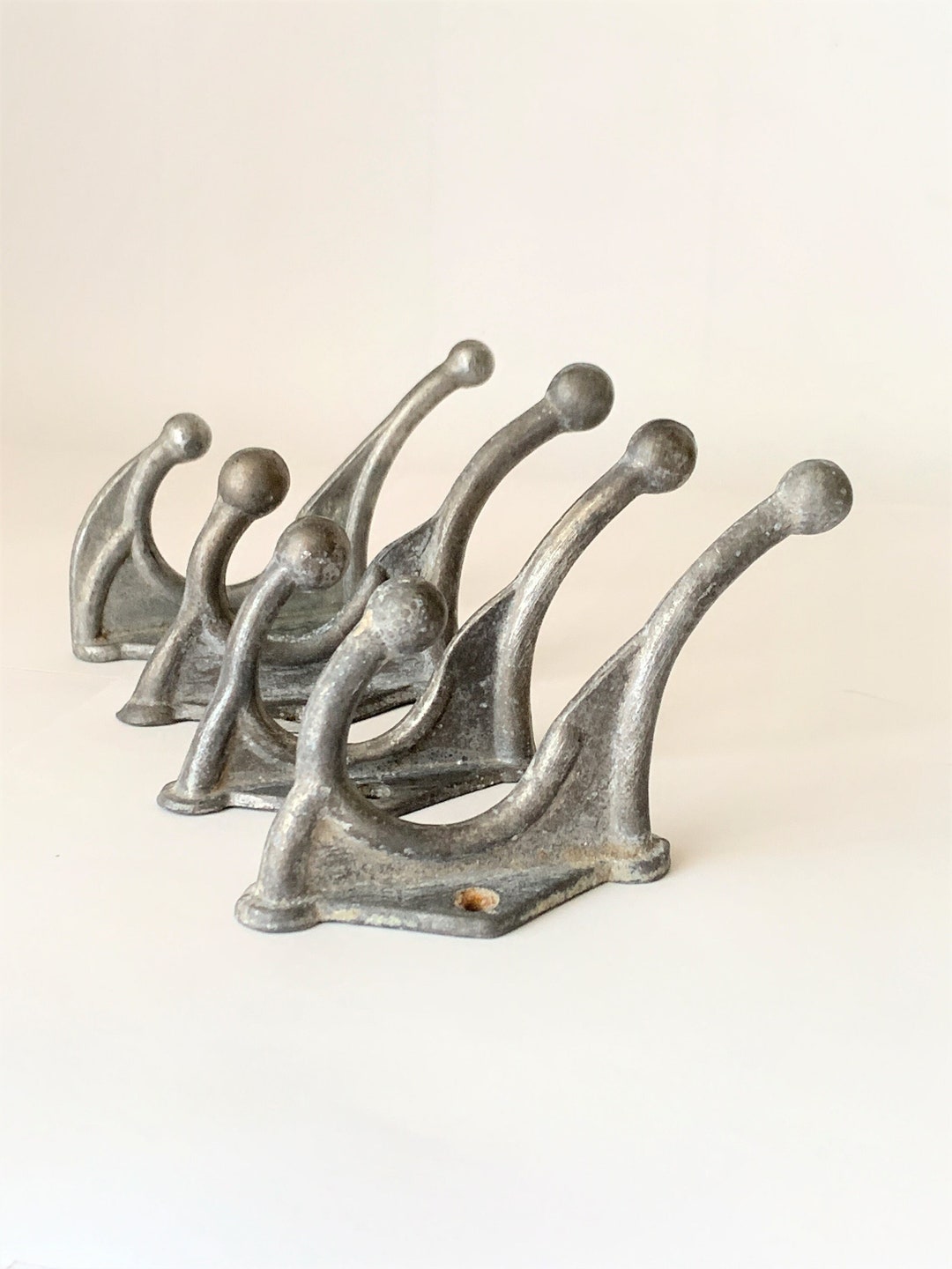 Soviet Metal Hook. Set of 4 Soviet Wall Hooks. Vintage Coat Hook ...
