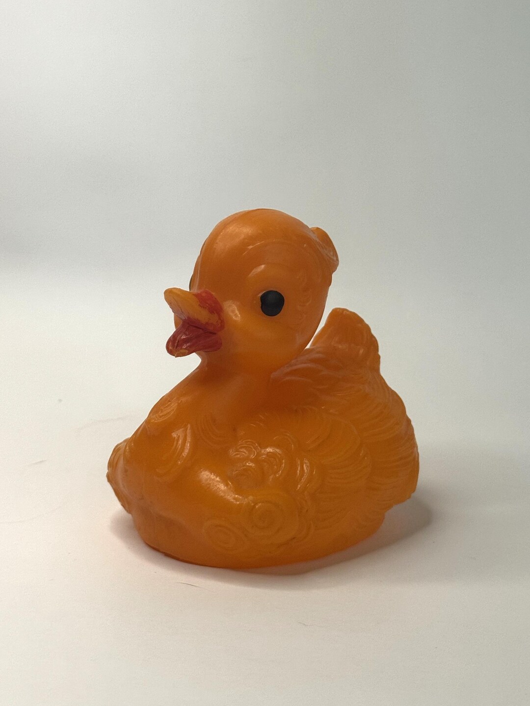 Vintage Soviet Plastik Duck Toy. USSR Era Collectible. Retro Orange ...