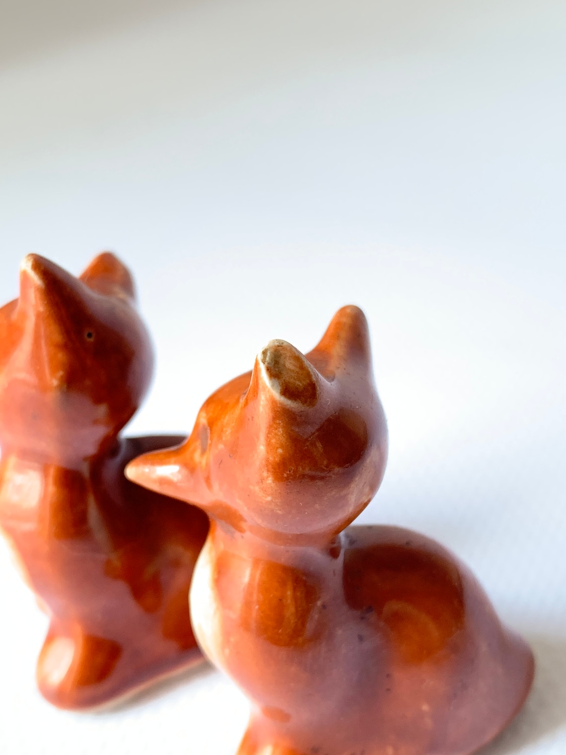 Vintage Fox Figurines Small Ceramic Animal Figurines / Retro - Etsy UK