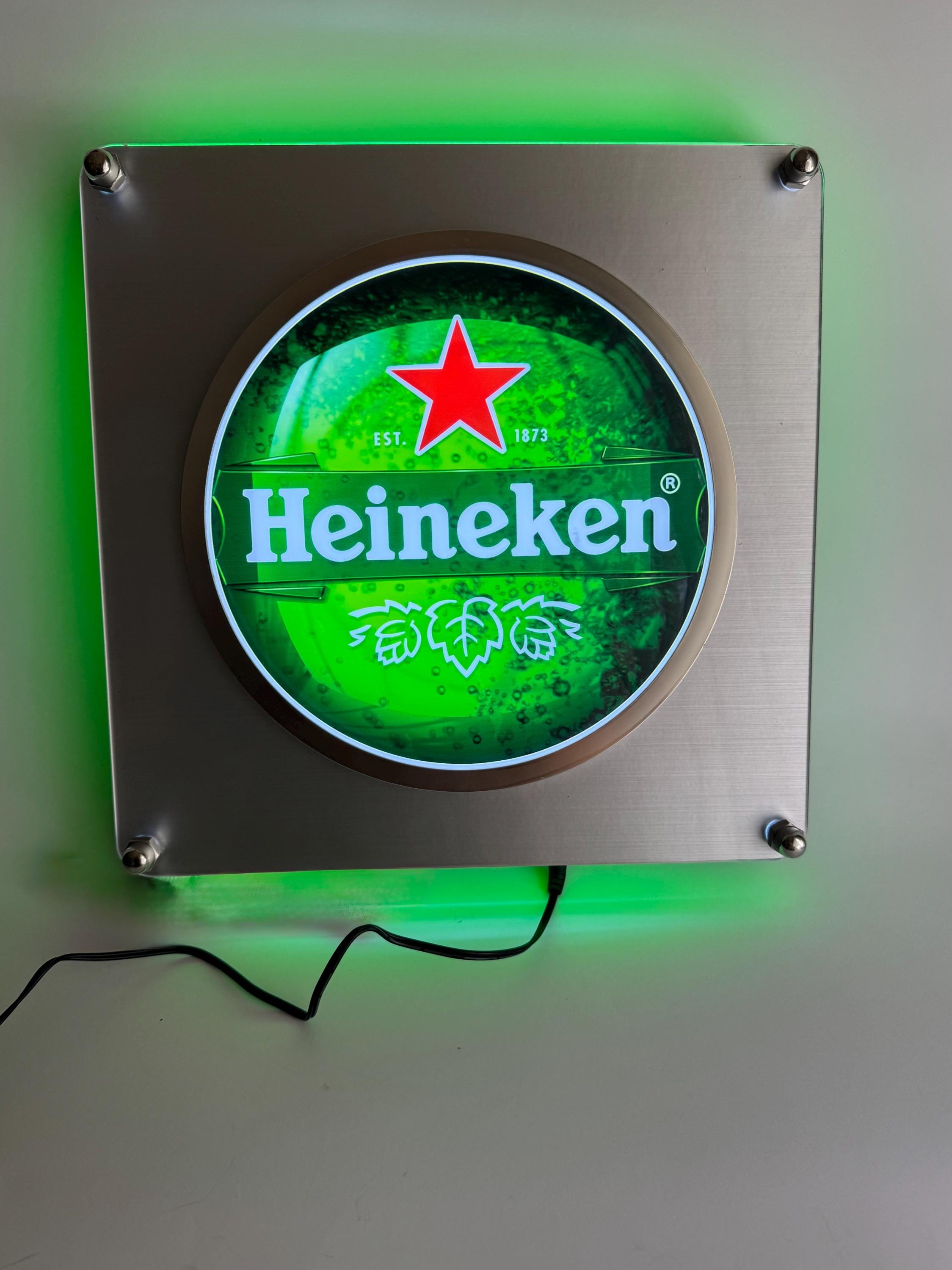 Vintage Light up Beer Sign. Retro Pub Wall Decor. Advertising Beer Sign ...