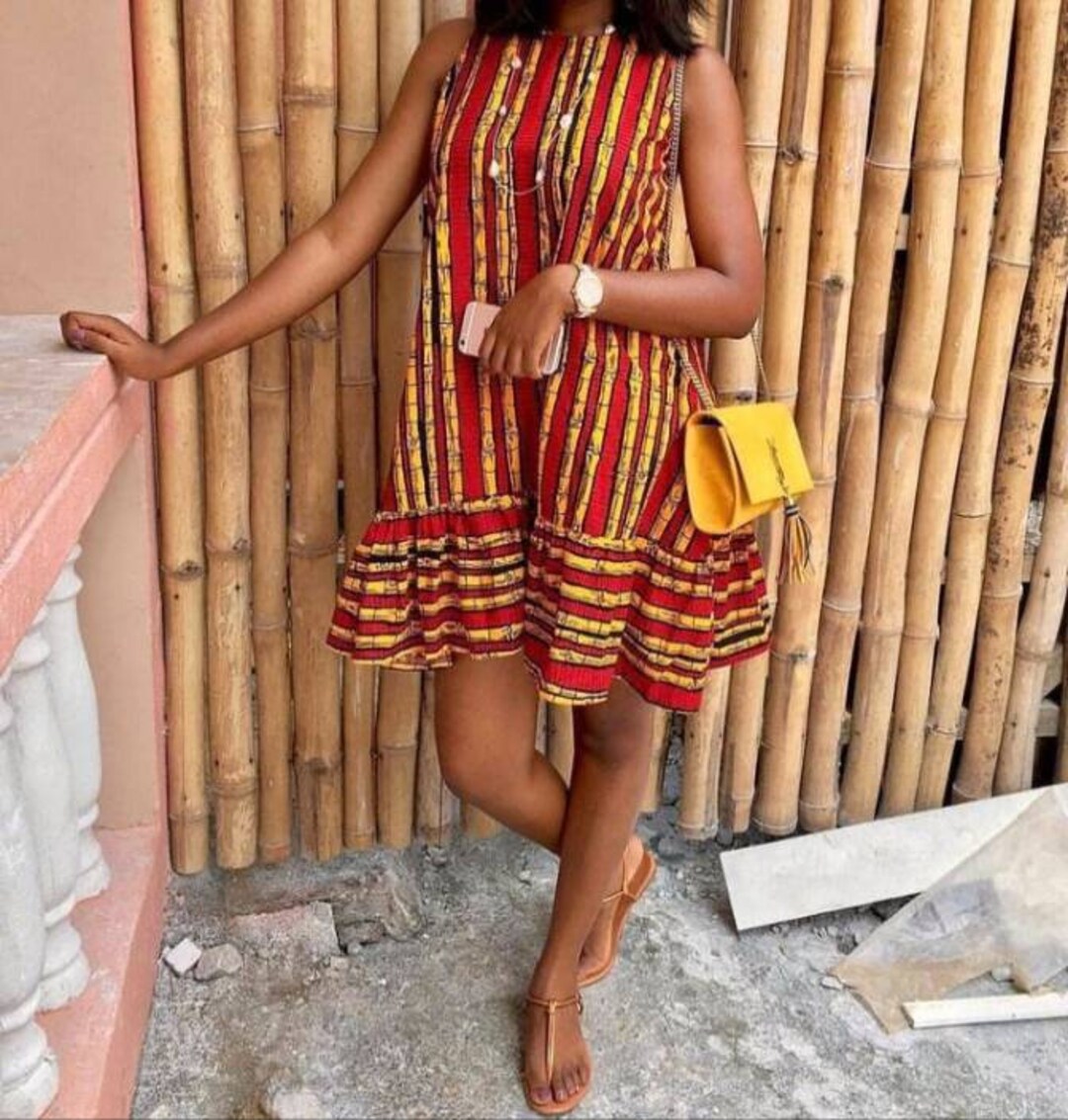 Funke African Print Dress, African Clothing for Women, Ankara Print - Etsy