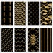 Black and Gold Diamond Digital Paper, Seamless Glam Glitter Textures ...