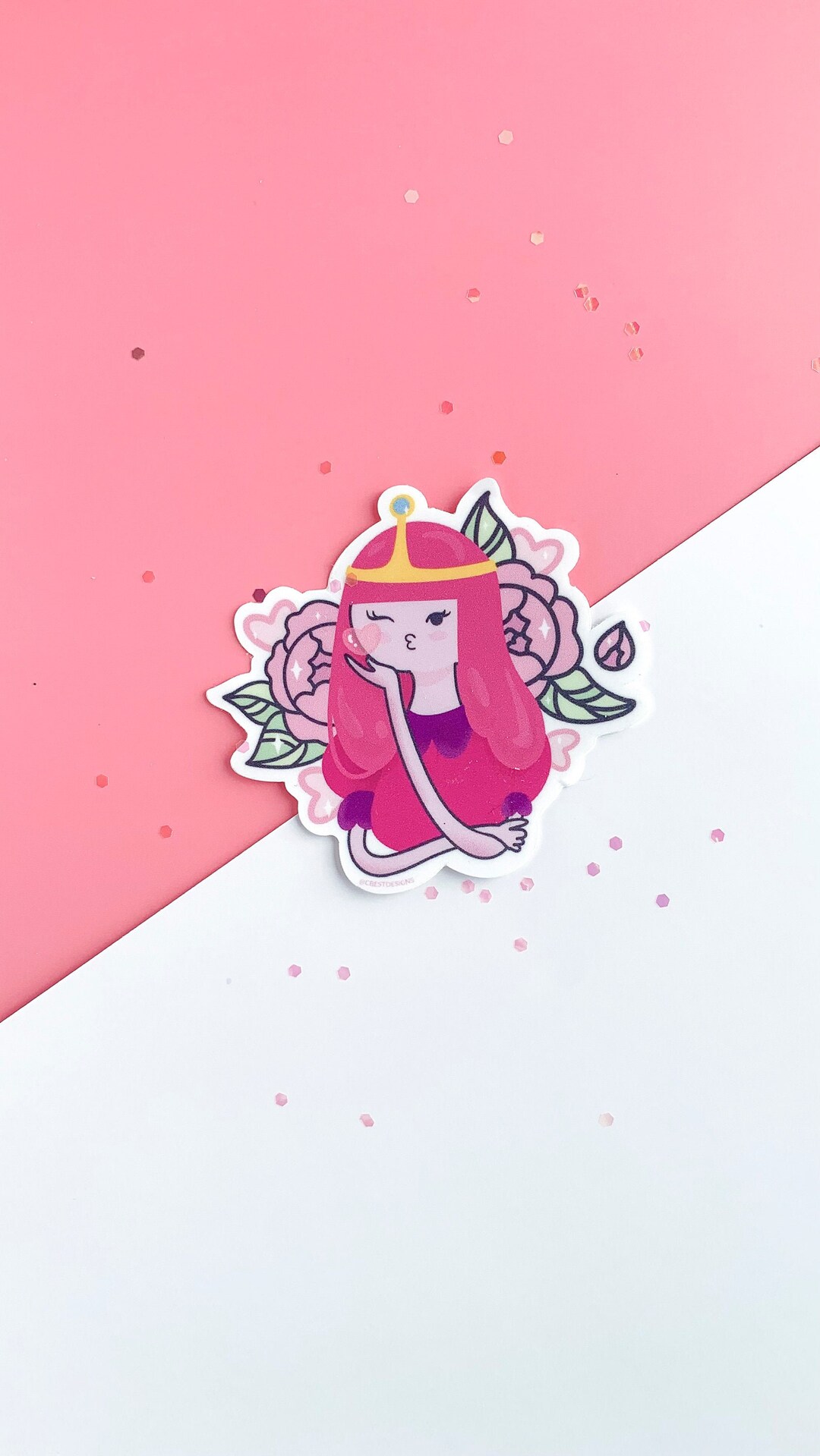 Princess Bubblegum Sticker: Adventure Time Waterproof Vinyl Decal - Etsy