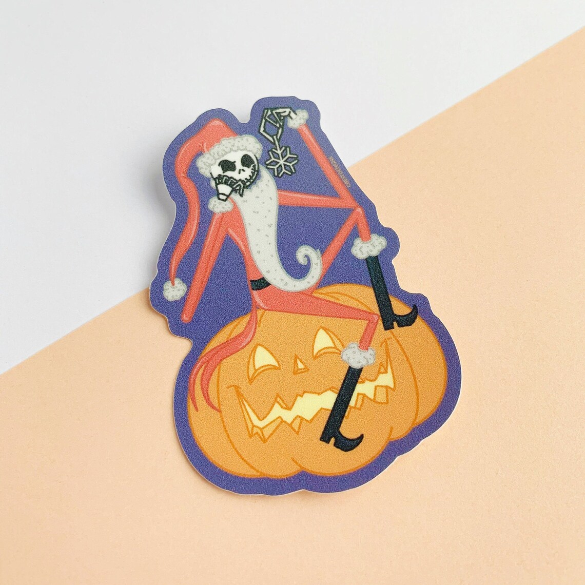 Jack skellington Vinyl Sticker Cute Illustration - Etsy.de