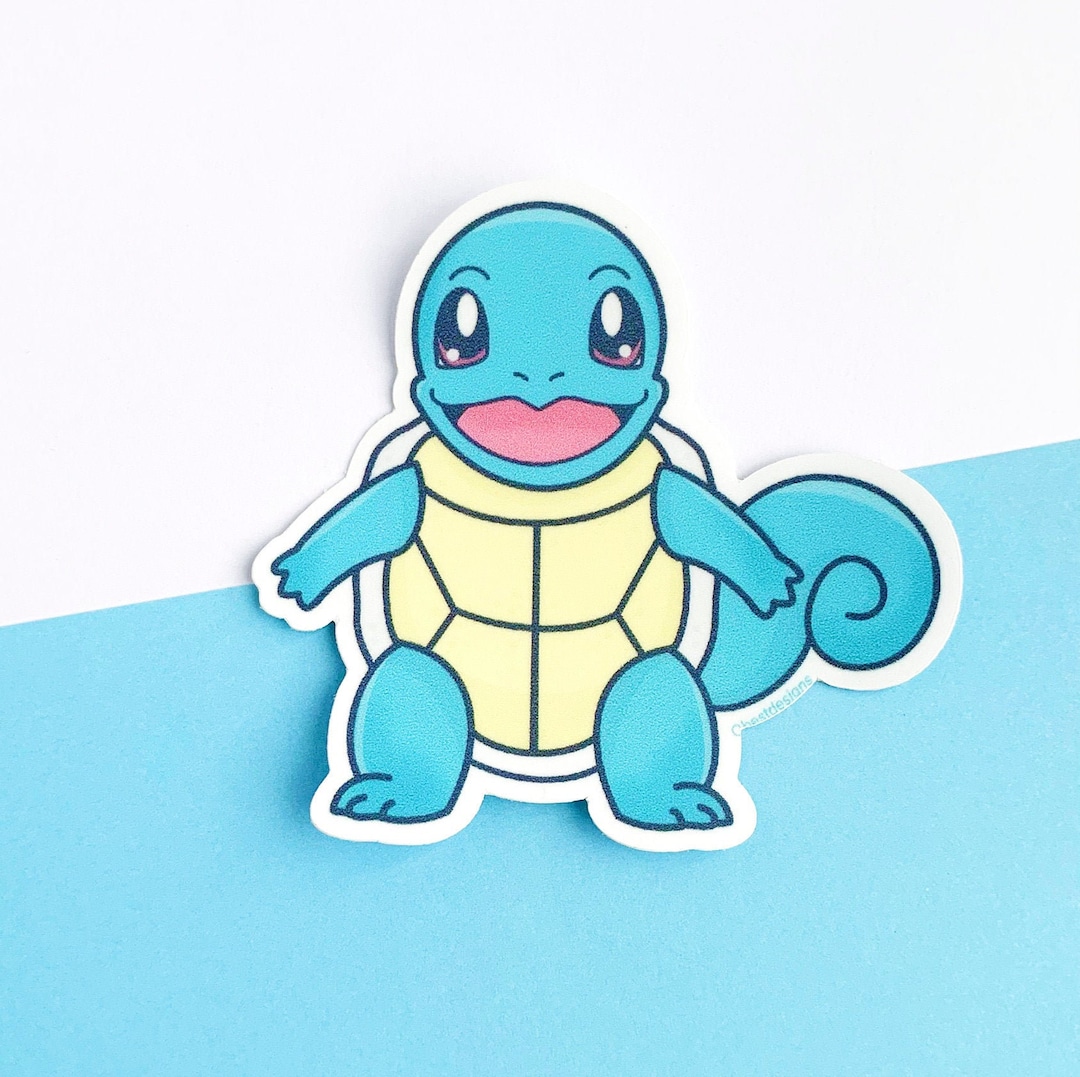 Squirtle Waterproof Vinyl Sticker Decal Cute Kawaii Aesthetic - Etsy