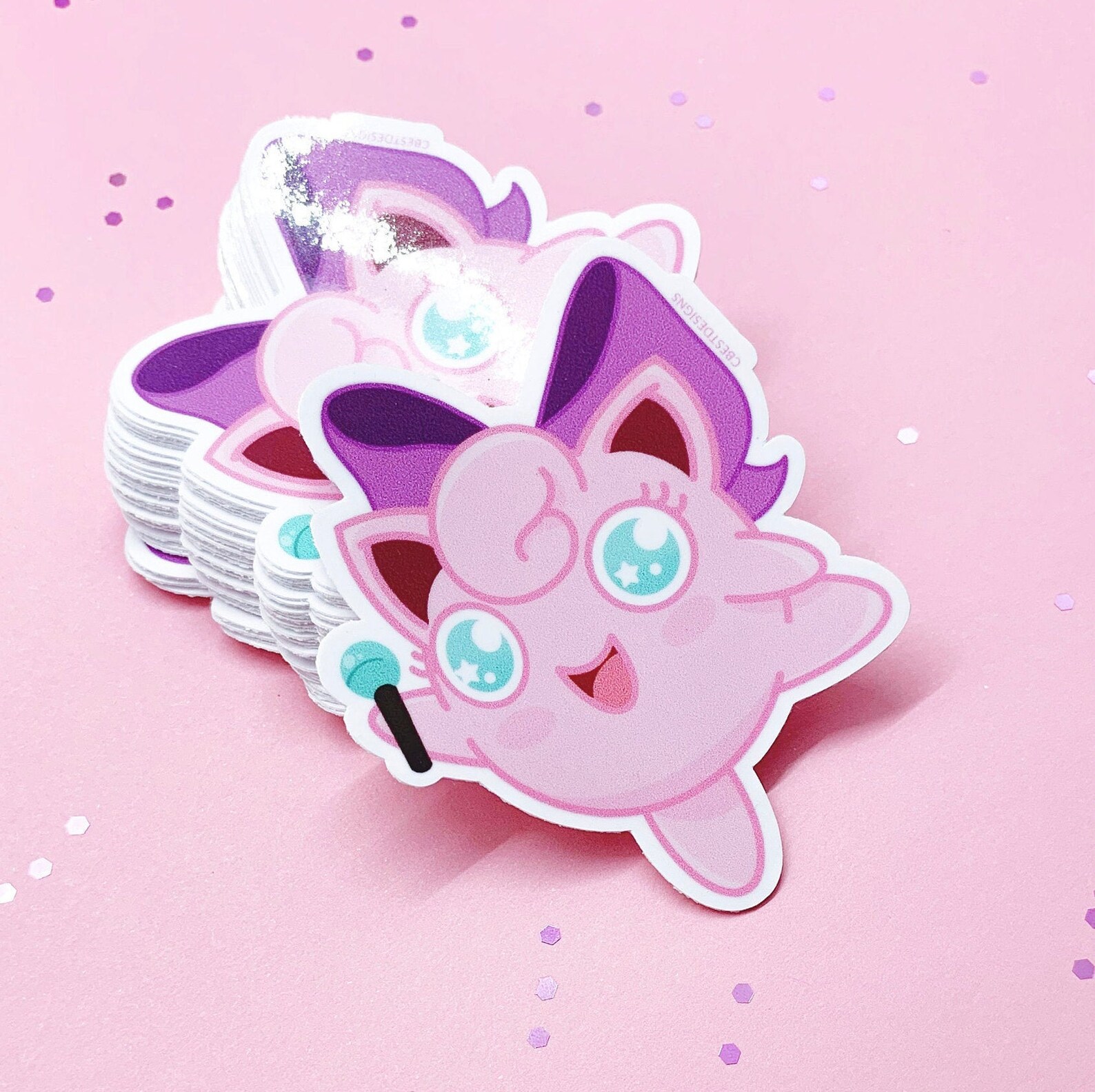 Jigglypuff Waterproof Vinyl Sticker Decal Cute Kawaii | Etsy