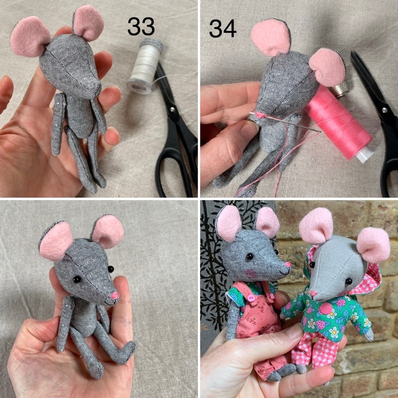 A PDF Tutorial for a Mouse and Clothes Making, Mice, Dollhouse ...