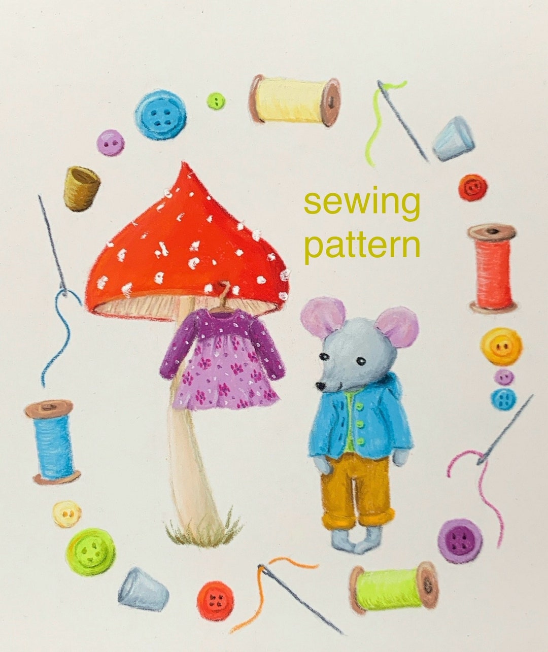 A PDF Tutorial for a Mouse and Clothes Making, Mice, Dollhouse ...