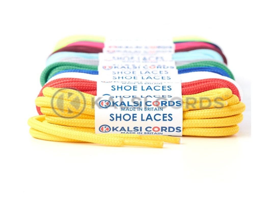 Round Cord Rope Shoe Laces 30 Colours for Sneakers Trainers Hiking ...