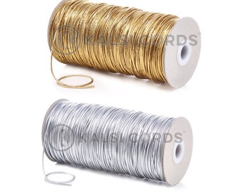 0.8mm Silver/gold/pale Gold Craft Elastic Cord50 Yards - Etsy