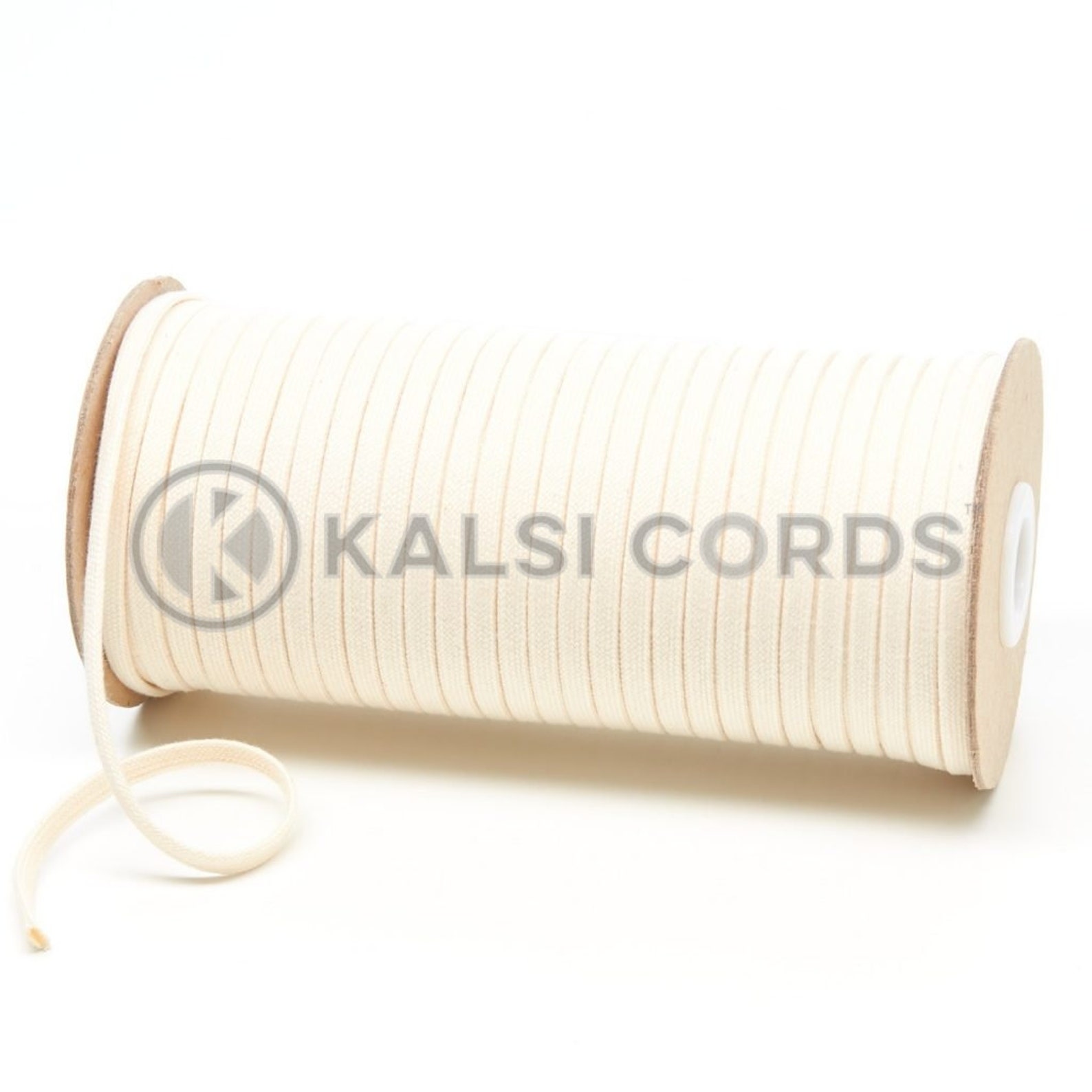 6mm Flat Cotton Tubular Braid Thin Drawstring Draw Cord Organic ...