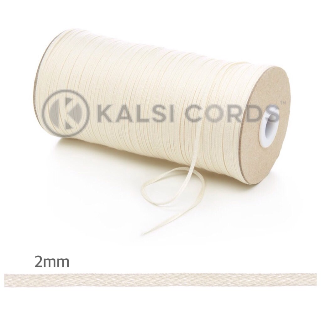 2mm 3mm 5mm 6mm Flat Cotton Tape Braid Thin String Cord Organic ...