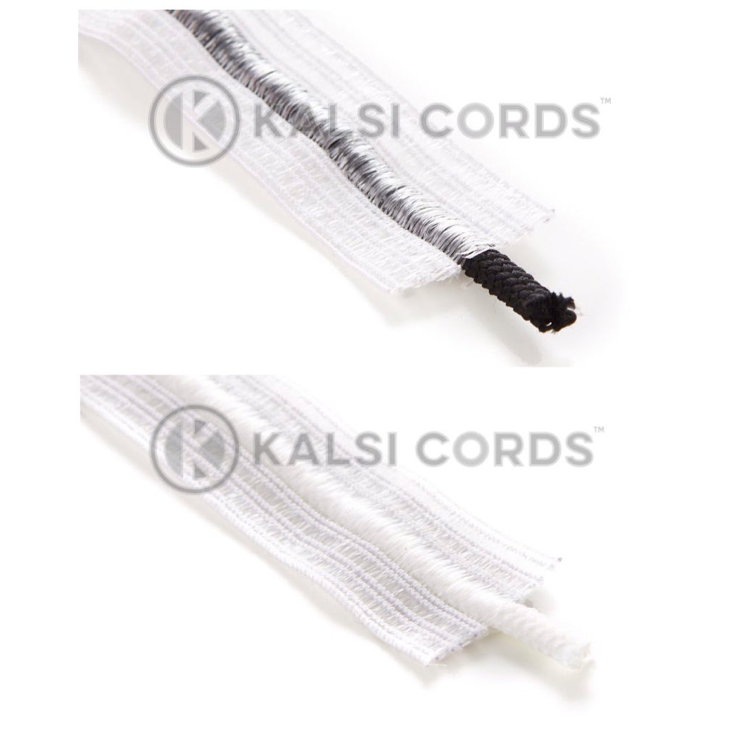 32mm Bonadex Cintura Elástica en Blanco Crudo con Cordón de Cordón ...