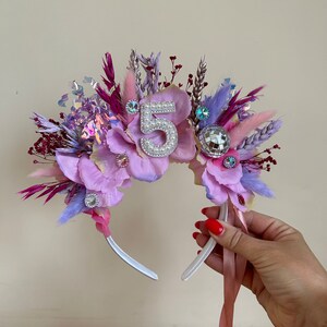 Children’s Birthday Headbands, Birthday Headband, Kids Flower Crown ...