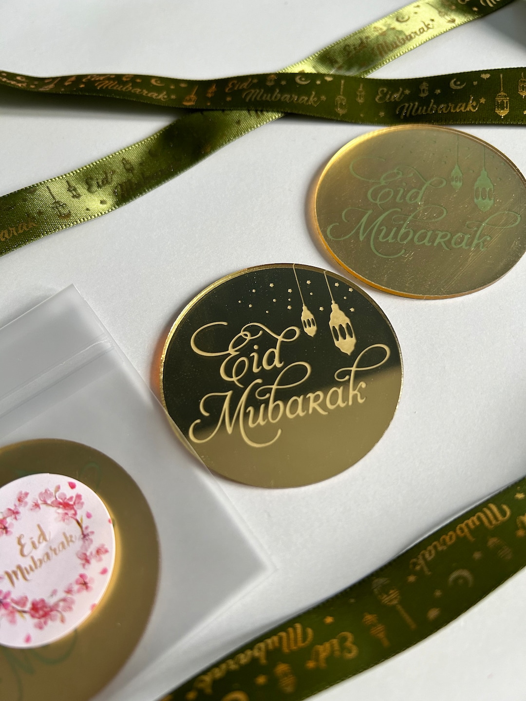 Eid Cake Topper Discs, Eid Cake Toppers, Eid Mubarak Acrylic Mirror ...