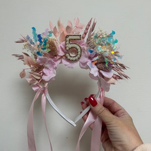 Childrens Birthday Headbands, Birthday Headband, Kids Flower Crown ...