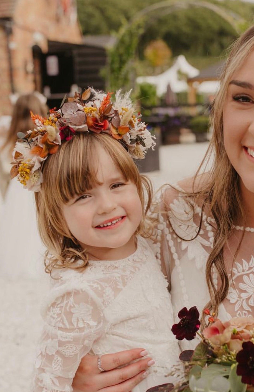 Children’s Flower Girl Crown, Any Colour Flower Girl, Wedding Flower ...