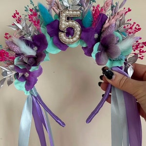 Children’s Birthday Headbands, Birthday Headband, Kids Flower Crown ...