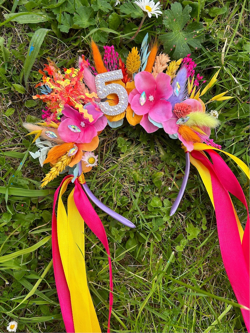 Children’s Birthday Headbands, Birthday Headband, Kids Flower Crown ...