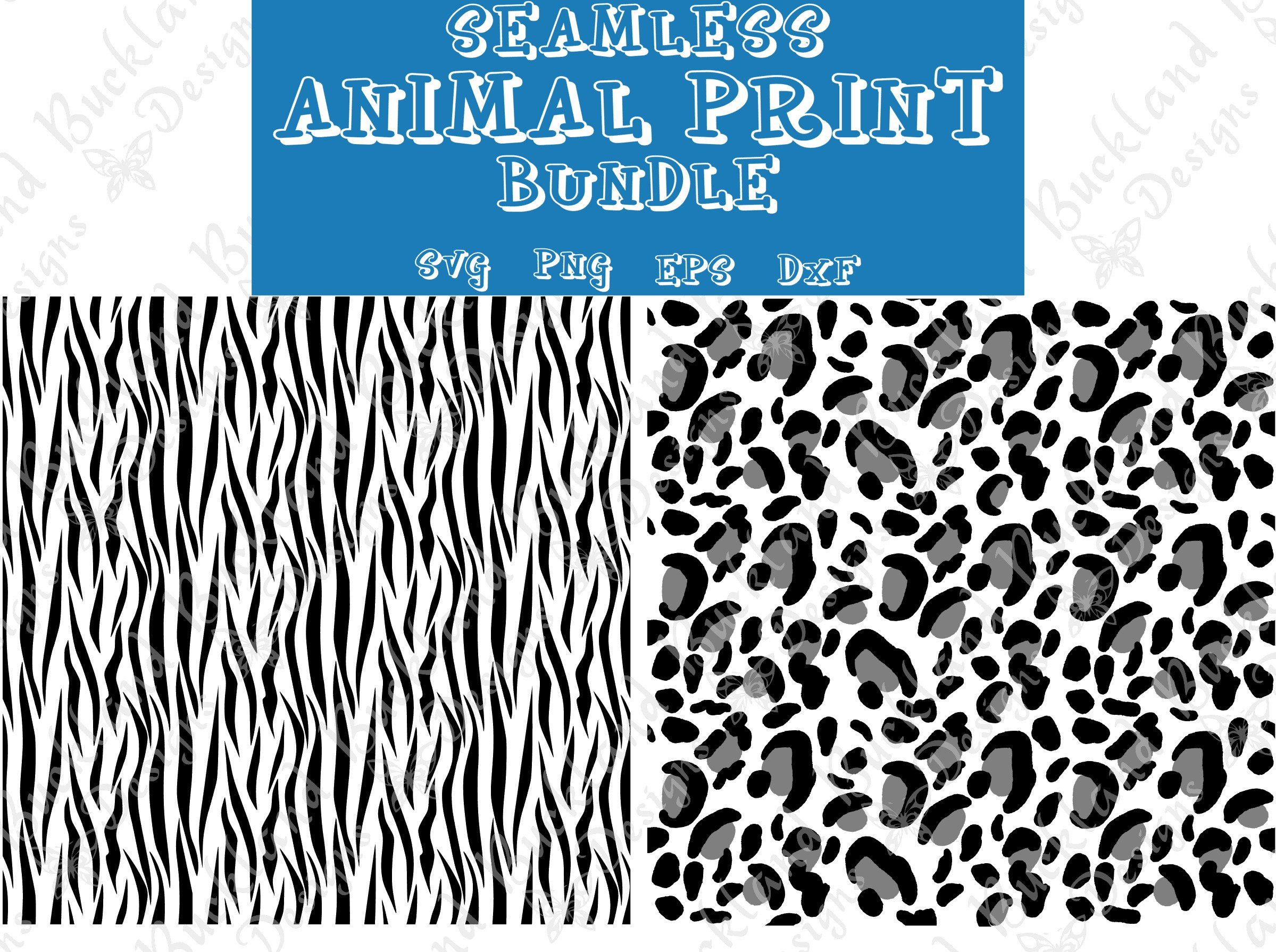 Animal Print Bundle Seamless Cheetah Print Svg Cheetah Print Png Cow ...