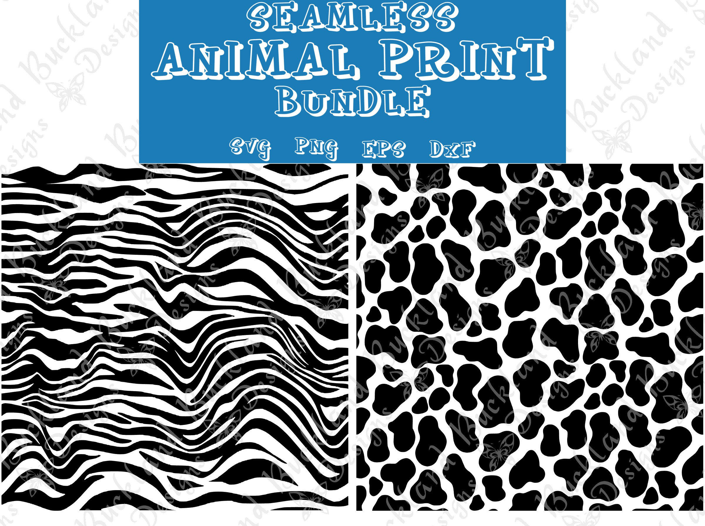 Animal Print Bundle Seamless Cheetah Print Svg Cheetah Print Png Cow ...