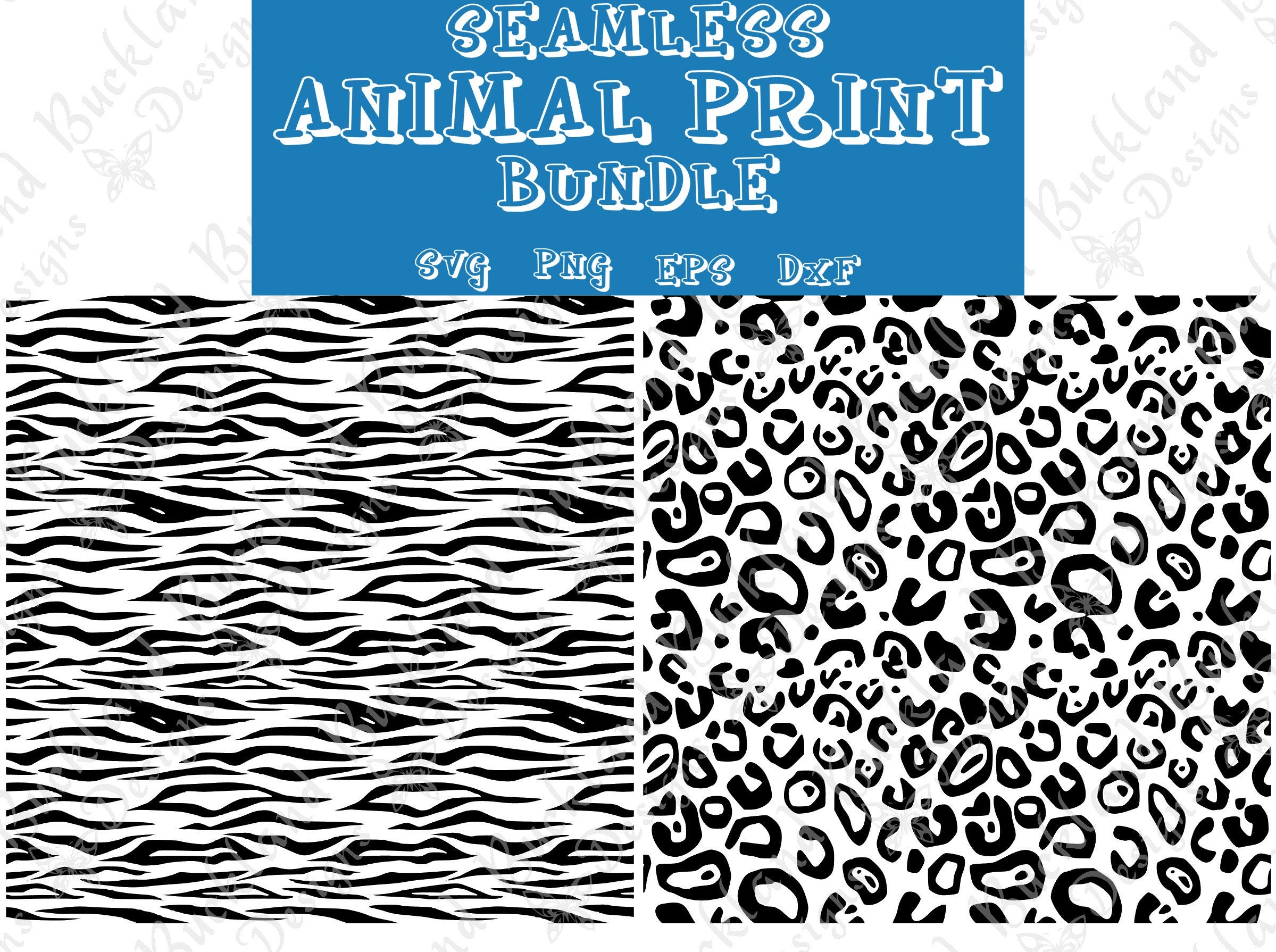 Animal Print Bundle Seamless Cheetah Print Svg Cheetah Print Png Cow ...