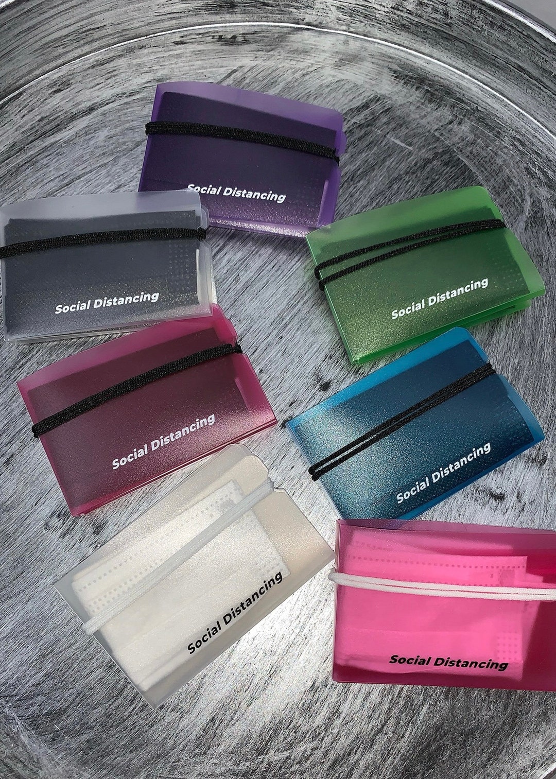 Set of 5 Face Mask Holder, Face Mask Case, Face Mask Pouch, Face Mask ...