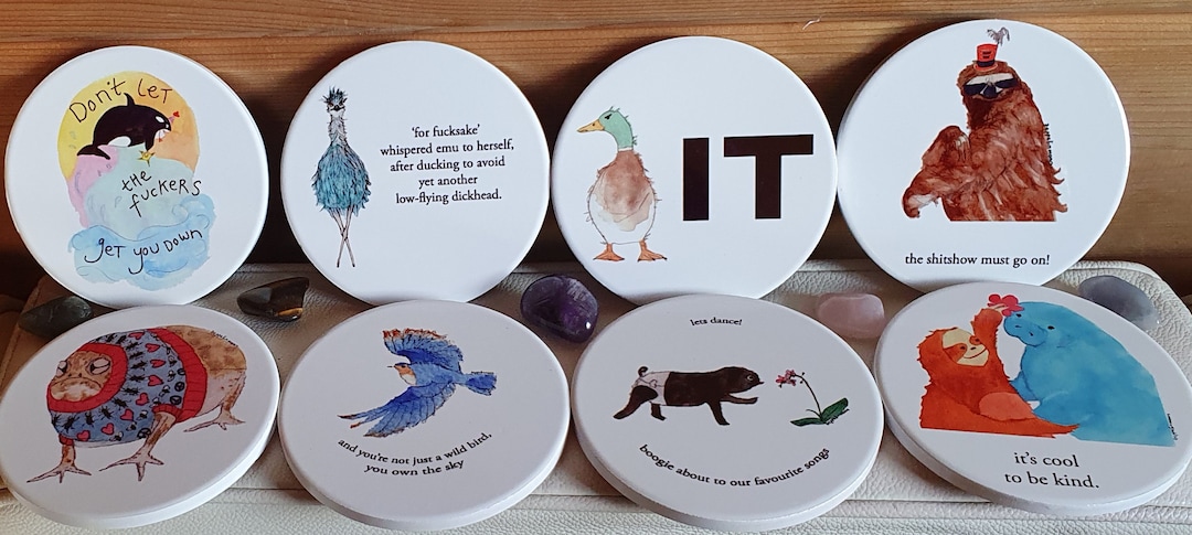 4 Coaster Set - Etsy