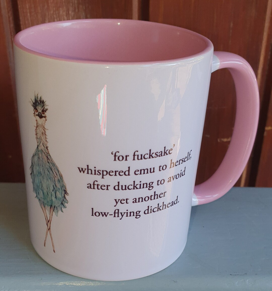 Emu Dickhead Pink Mug - Etsy