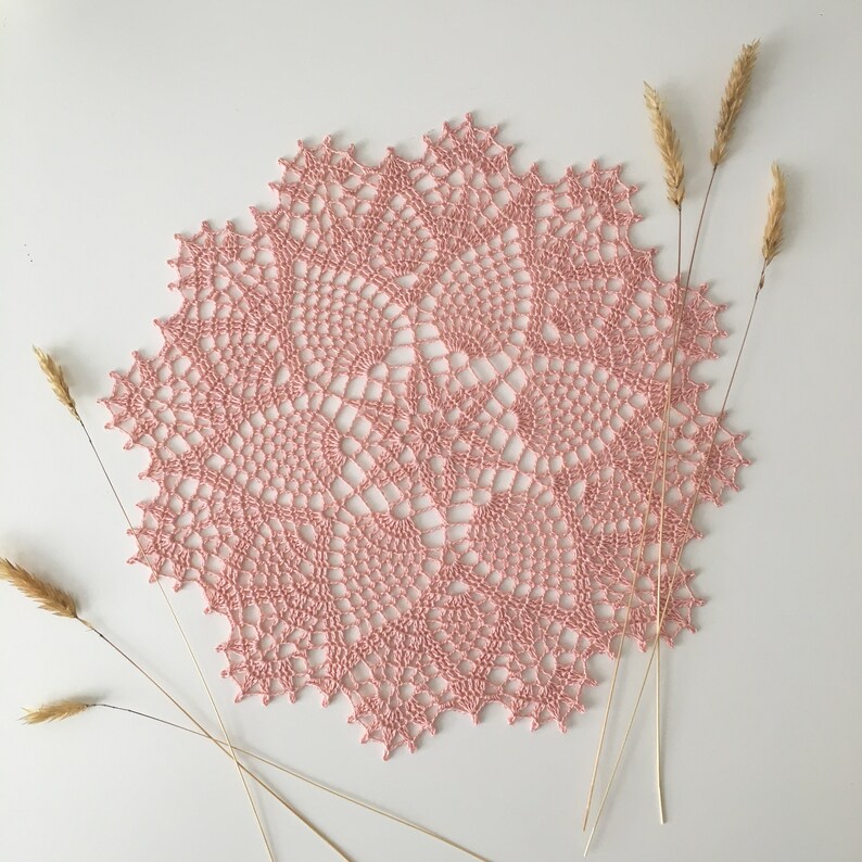 9 1/4" Handmade Crochet Doily, Cotton Doily, Crochet Decor, Party Decor ...